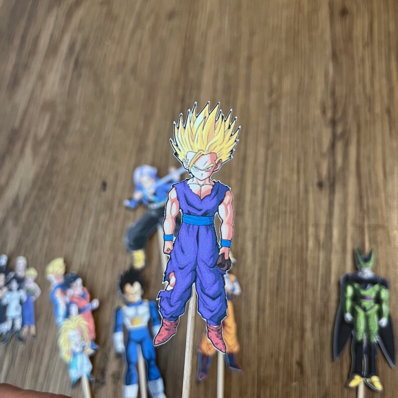 Dragonball Z Inspired Cupcake Toppers, Anime Cupcake Toppers, DBZ Decor ...