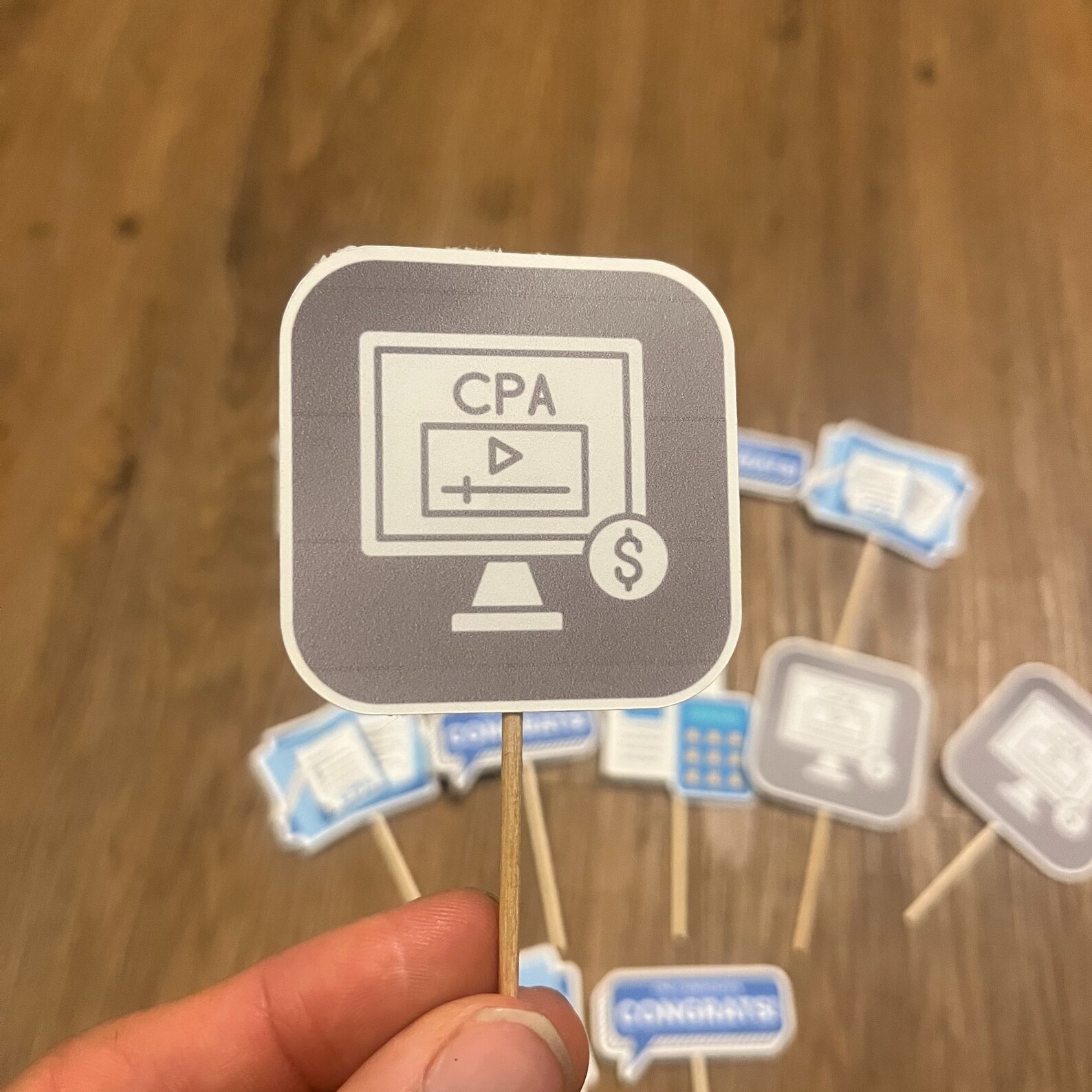CPA Exam Cupcake Toppers, CPA Exam Graduation, CPA Exam Passed ...