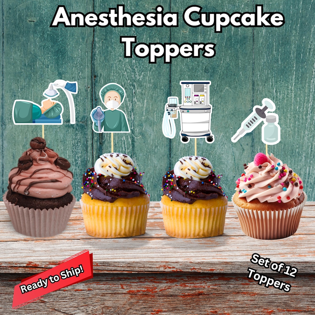 Anesthesia Cupcake Toppers, Anesthesia Graduation Party Decor ...