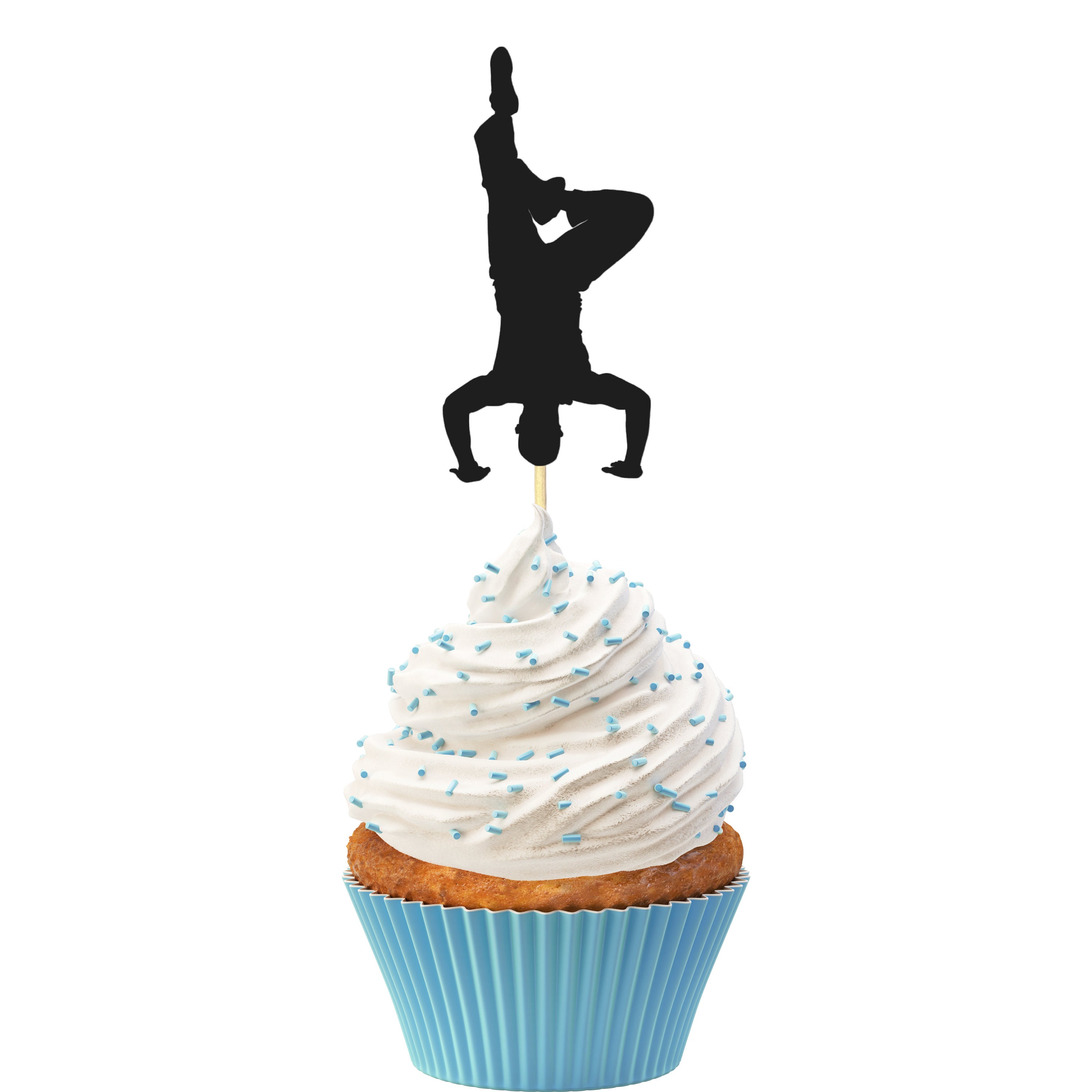 Breakdance Cupcake Toppers, Dance Crew Decor, Breakdancing Toppers, B ...