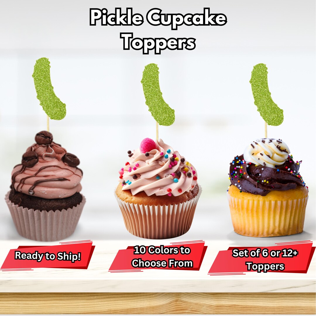 Pickle Cupcake Toppers, Bachelorette Party Decor, Pickle Party Decor ...