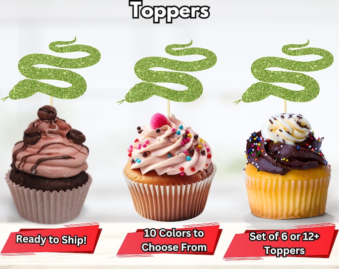 Snake Cupcake Toppers - Etsy