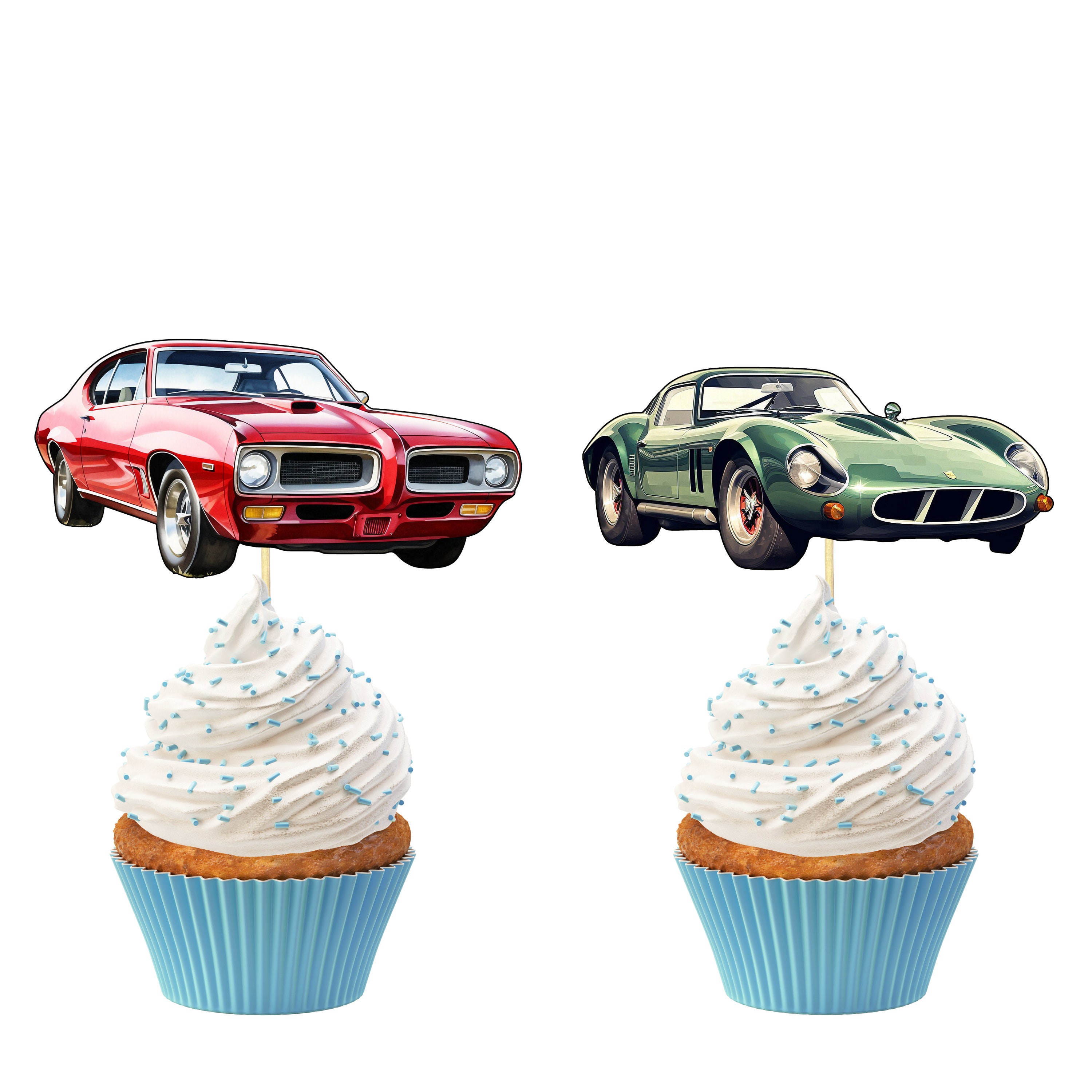 Classic Vintage Cars Cupcake Toppers, Antique Car Toppers, Classic Cars ...