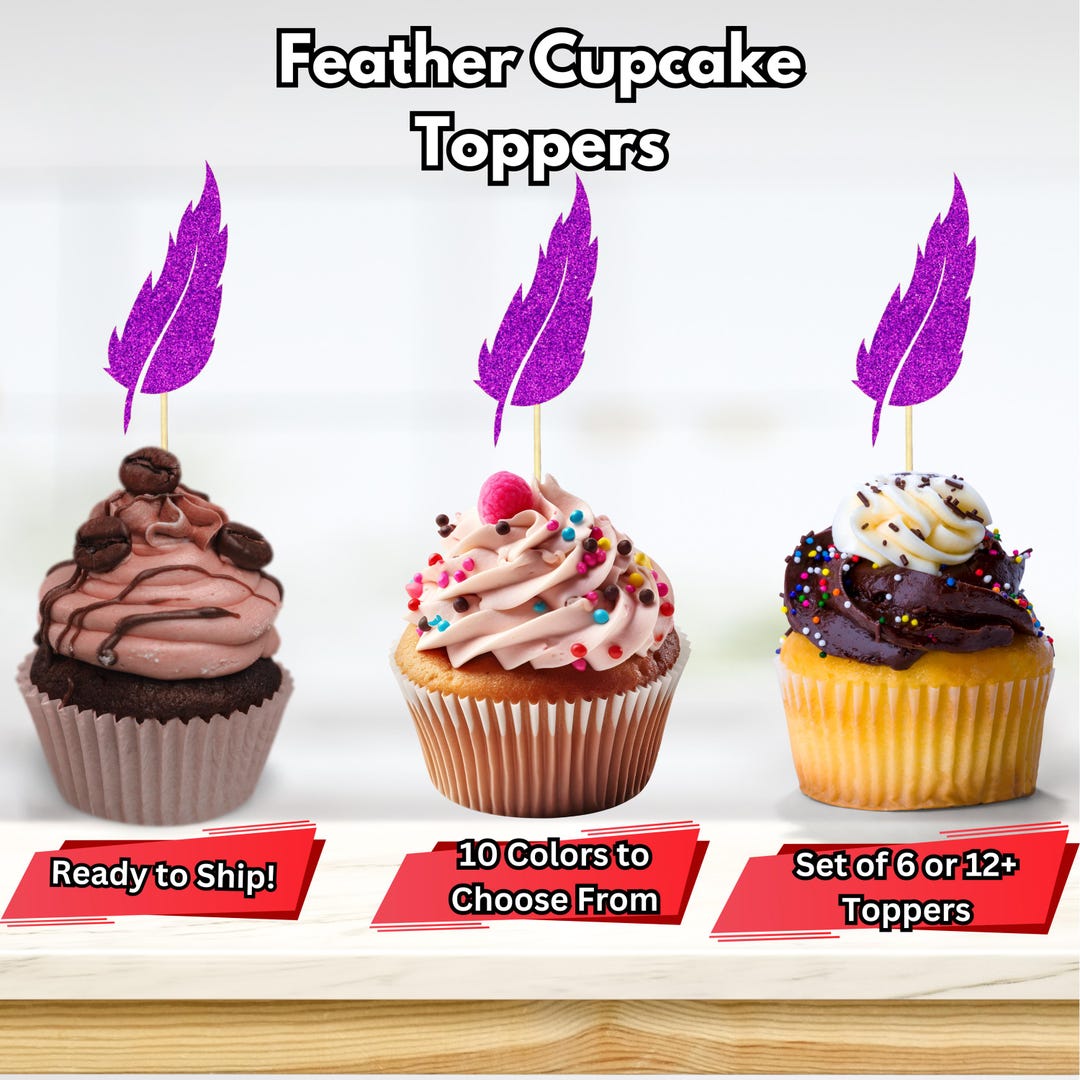 Feather Cupcake Toppers, Tribal Party, Dreamcatcher Cupcake Toppers ...