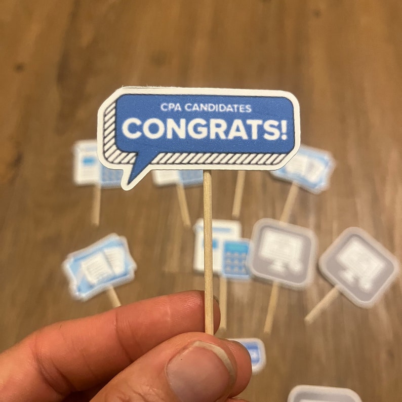 CPA Exam Cupcake Toppers, CPA Exam Graduation, CPA Exam Passed ...