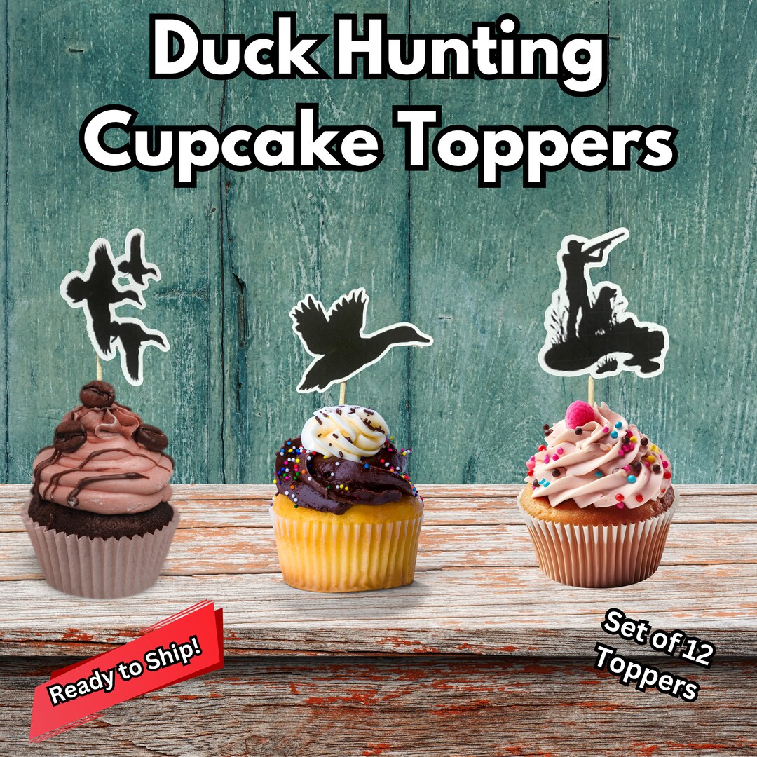 Duck Hunting Cupcake Toppers, Duck Cupcake Toppers, Duck Toppers, Duck ...