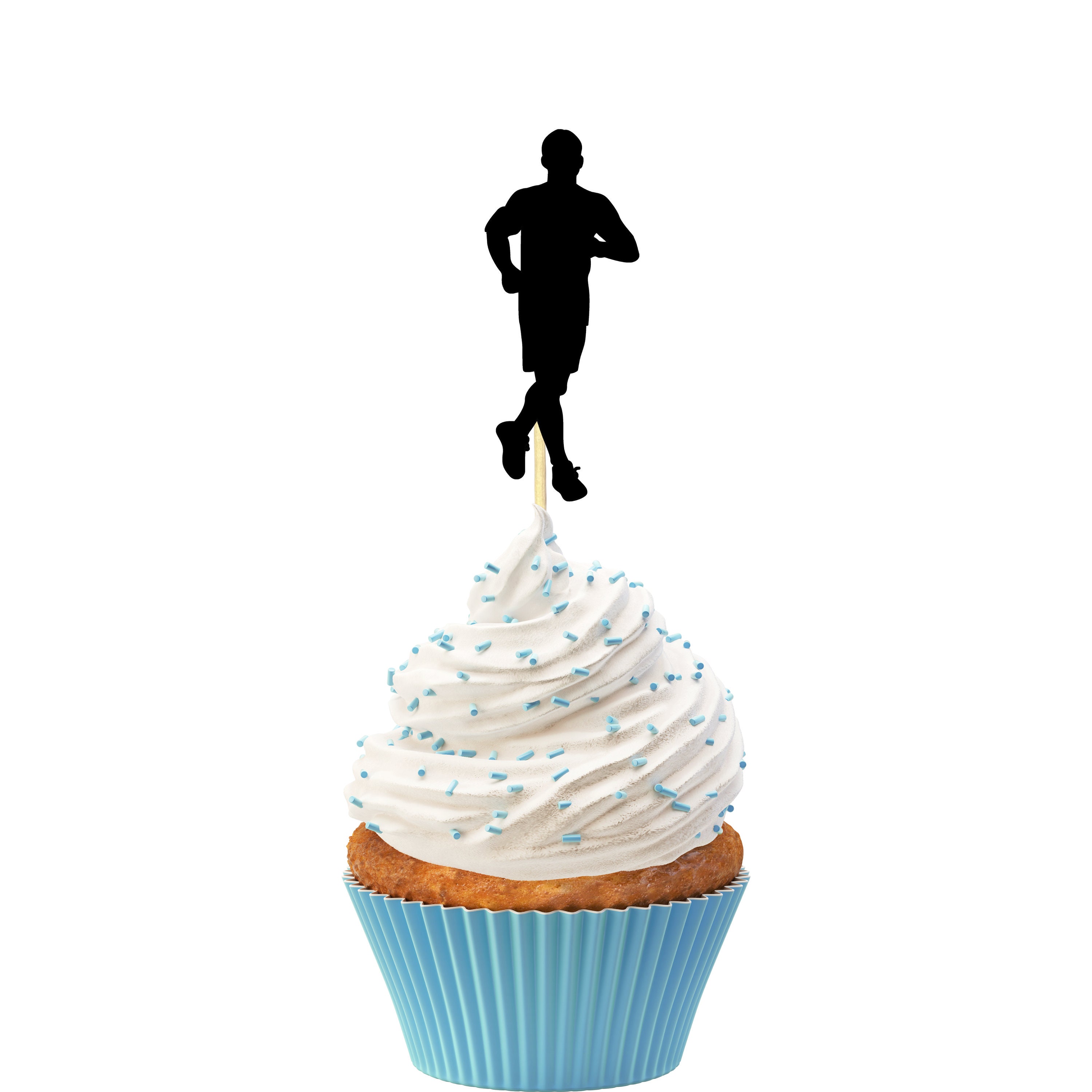 Cross Country Cupcake Toppers, Marathon Cupcake Toppers, Running Party ...