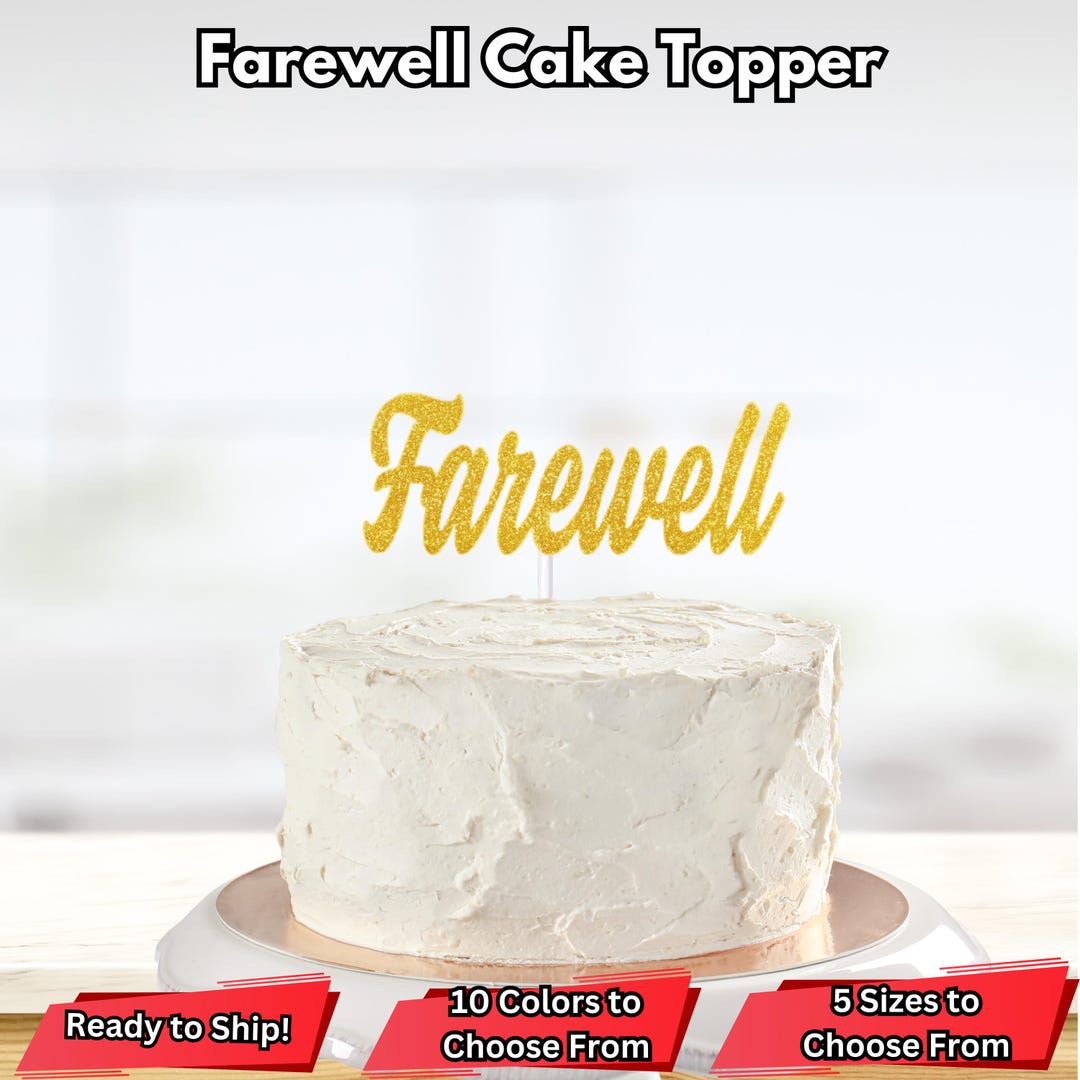 Farewell Cake Topper, Office Retirement Party Decorations, Goodbye Cake ...