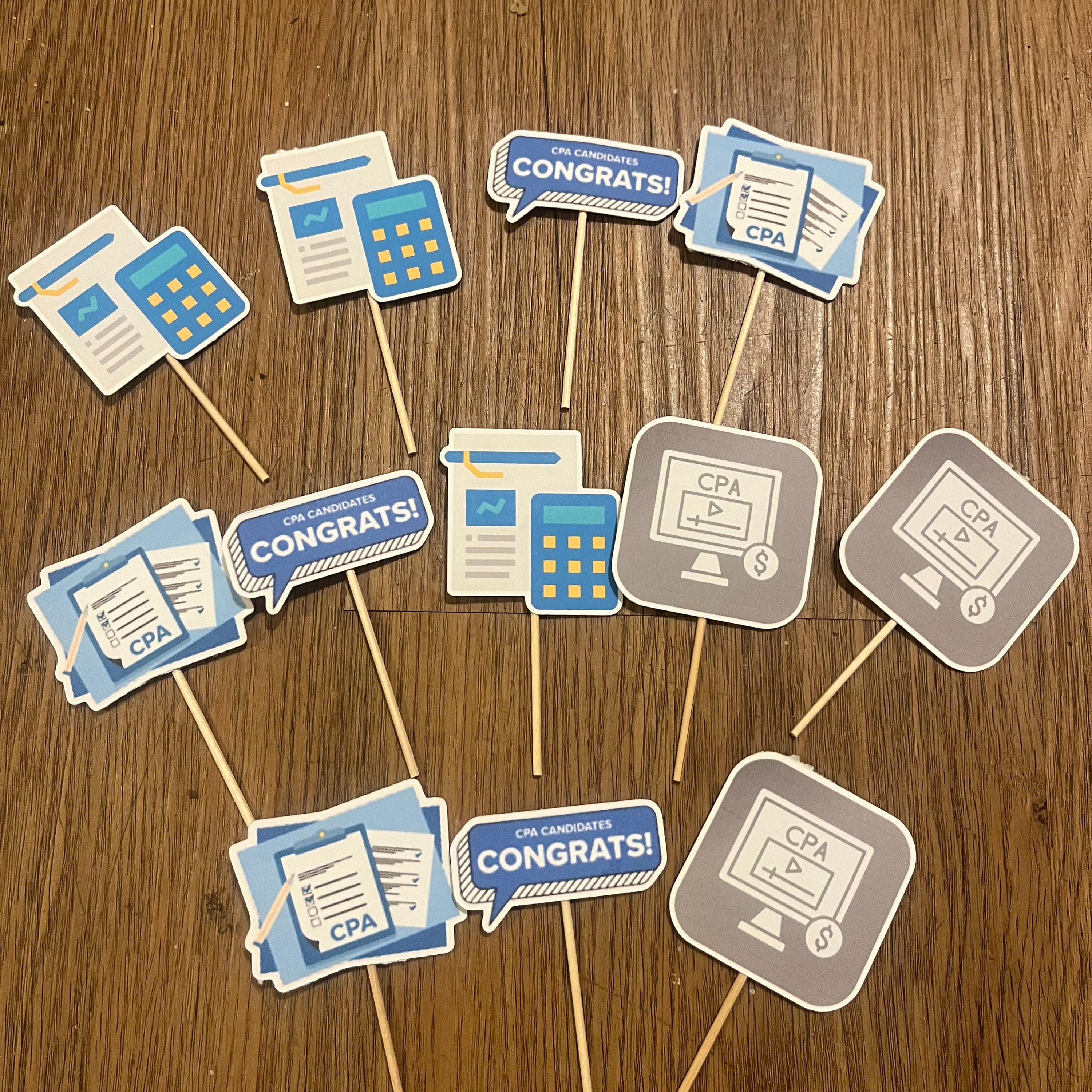 CPA Exam Cupcake Toppers, CPA Exam Graduation, CPA Exam Passed ...