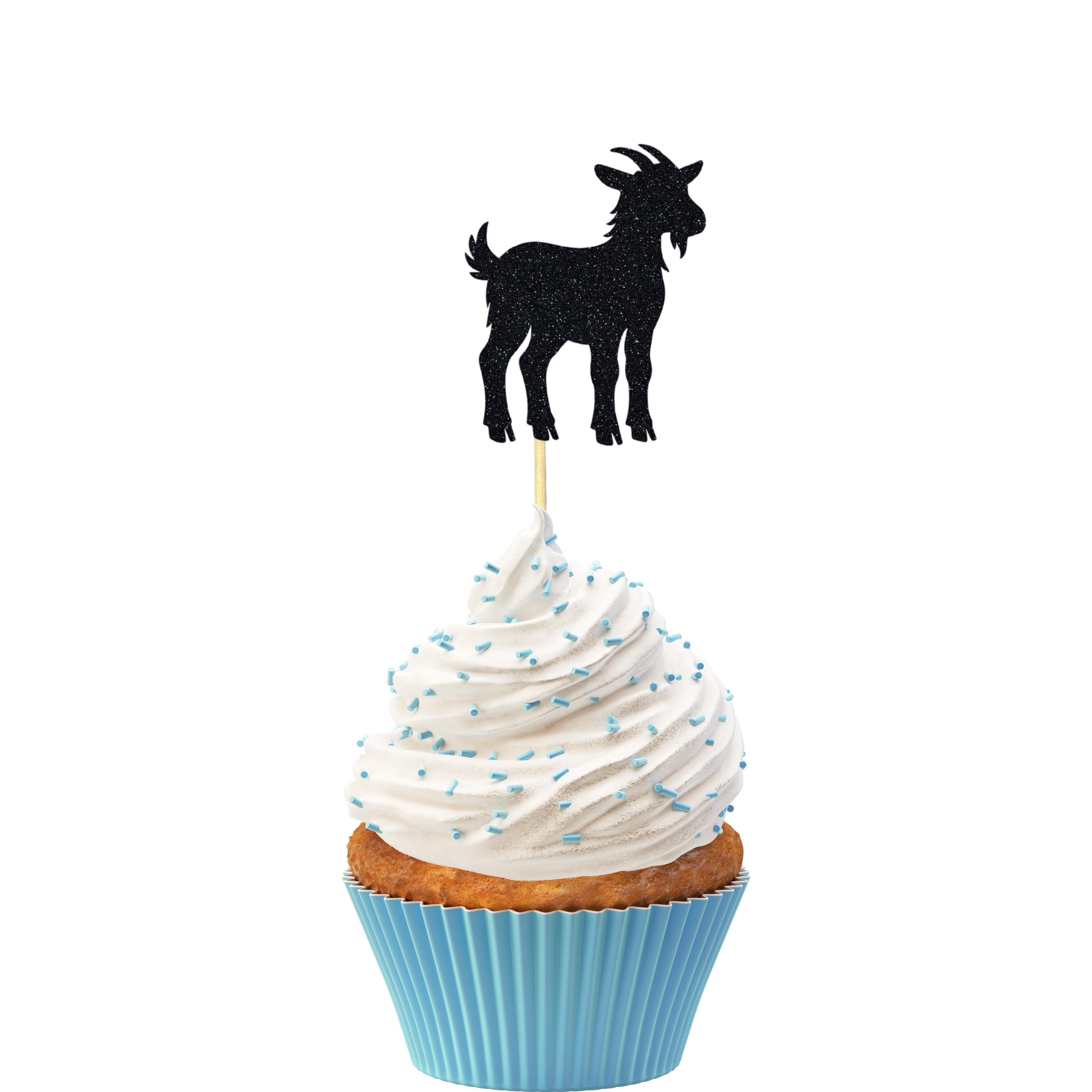 Goat Cupcake Toppers, Barnyard Party Decorations, Farm Theme Birthday ...