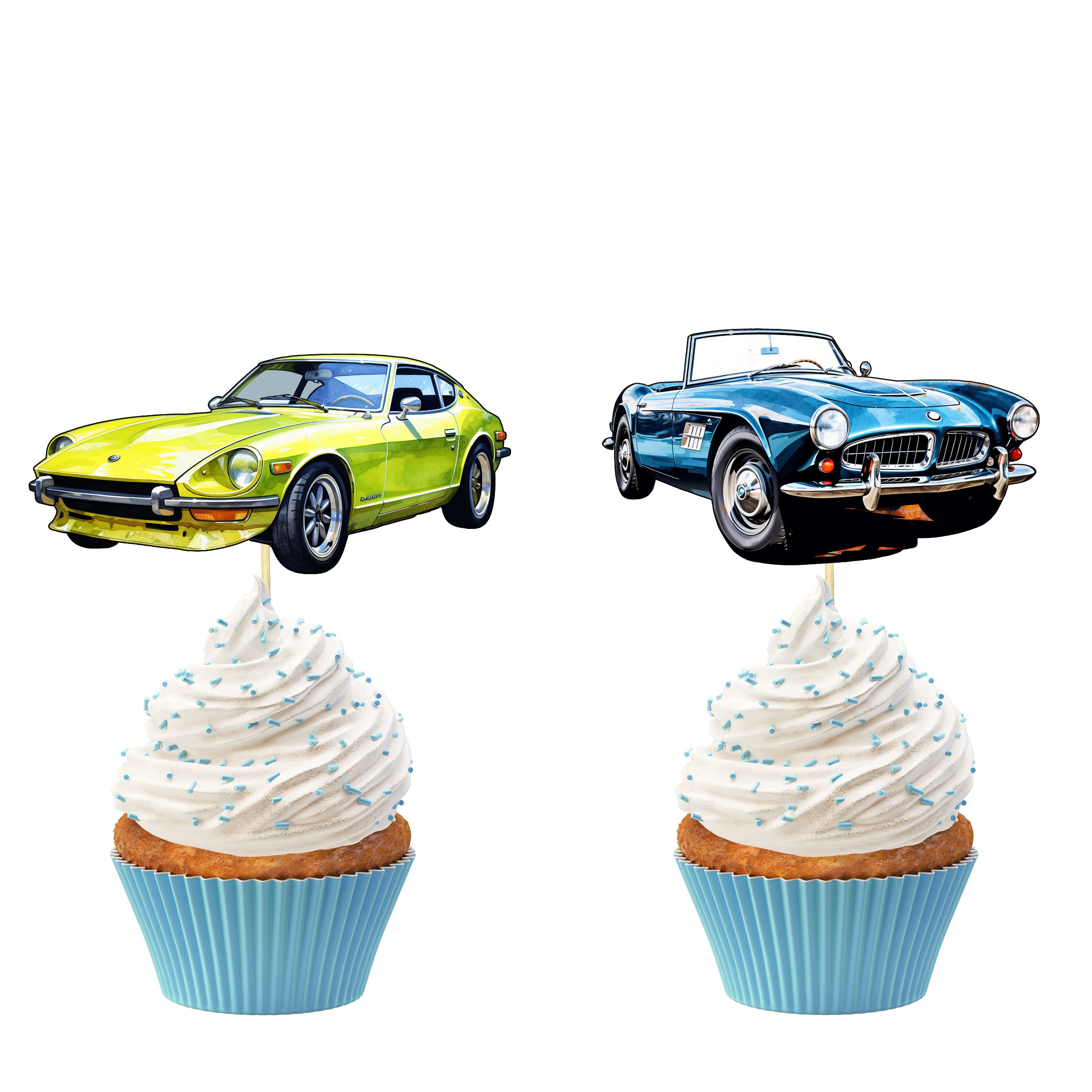 Classic Vintage Cars Cupcake Toppers, Antique Car Toppers, Classic Cars ...