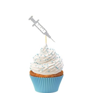 Syringe Cupcake Toppers, Nurse Graduation Decor, Nurse Party ...