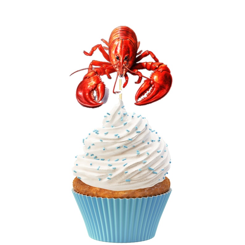 Crawfish Boil Cupcake Toppers, Crawfish Boil Toppers, 12 Toppers 2 Inch ...