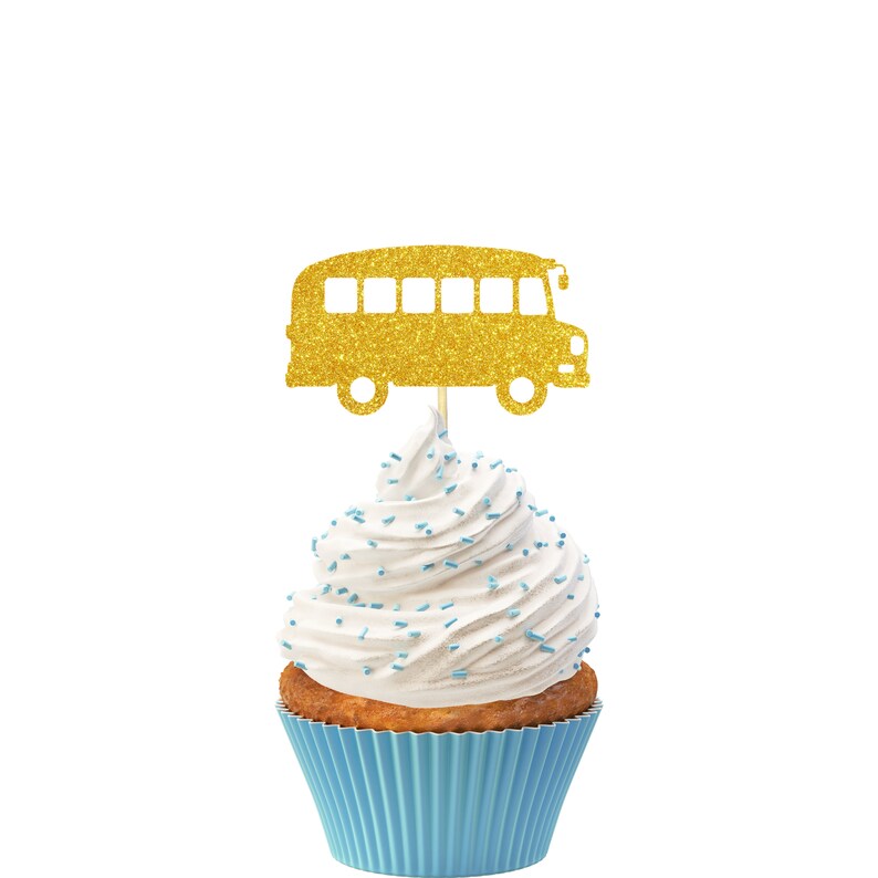 School Bus Cupcake Toppers, Bus Driver Cupcake Toppers, Teacher ...