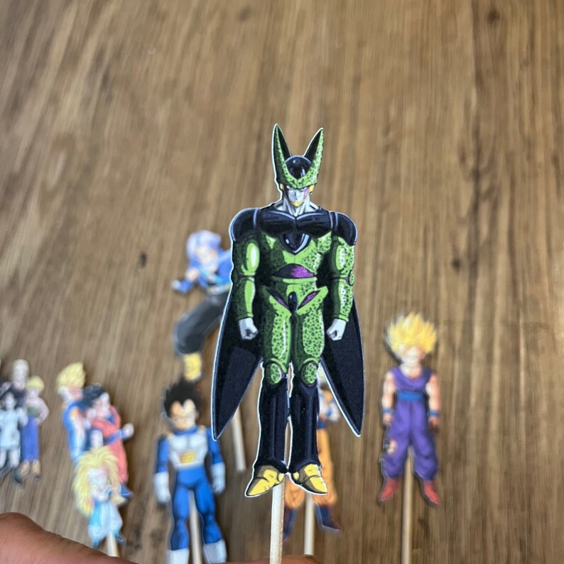 Dragonball Z Inspired Cupcake Toppers, Anime Cupcake Toppers, DBZ Decor ...