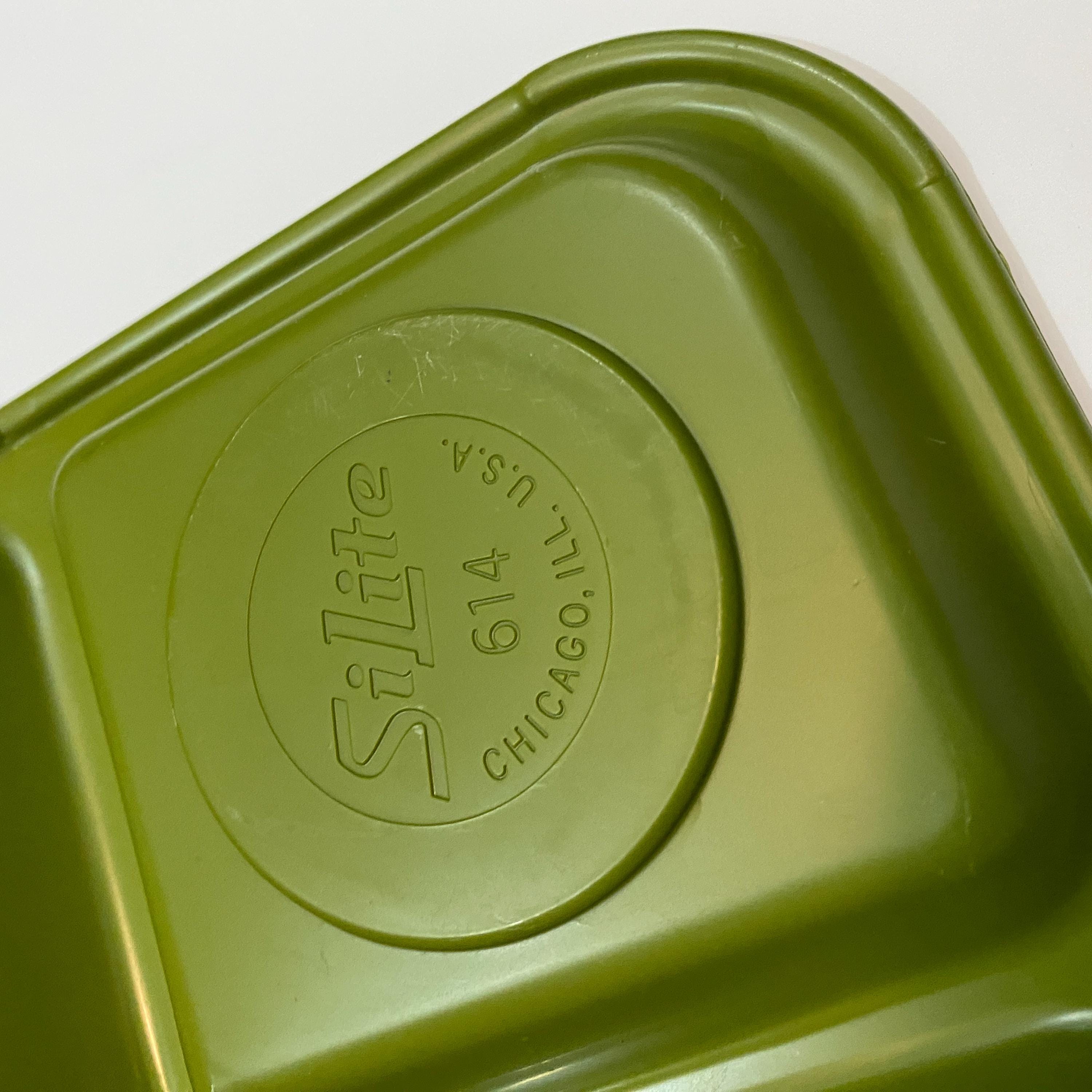 Vintage Silite Set of 4 Melamine Lunch Cafeteria Trays Orange Green - Etsy