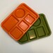 Vintage Silite Set of 4 Melamine Lunch Cafeteria Trays Orange Green - Etsy