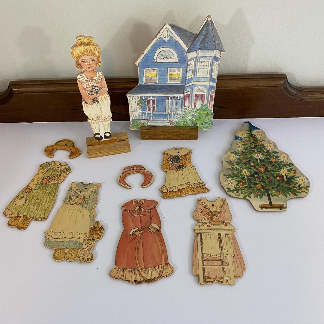 Vintage 90s Meghan Wood Peg Paper Doll by Bethany Farms - Etsy