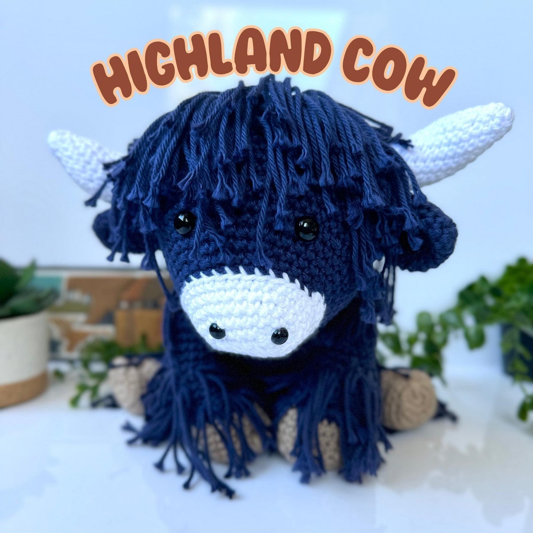 Highland Cow Crochet Pattern, Cow Plushie Pattern, Amigurumi Cow ...