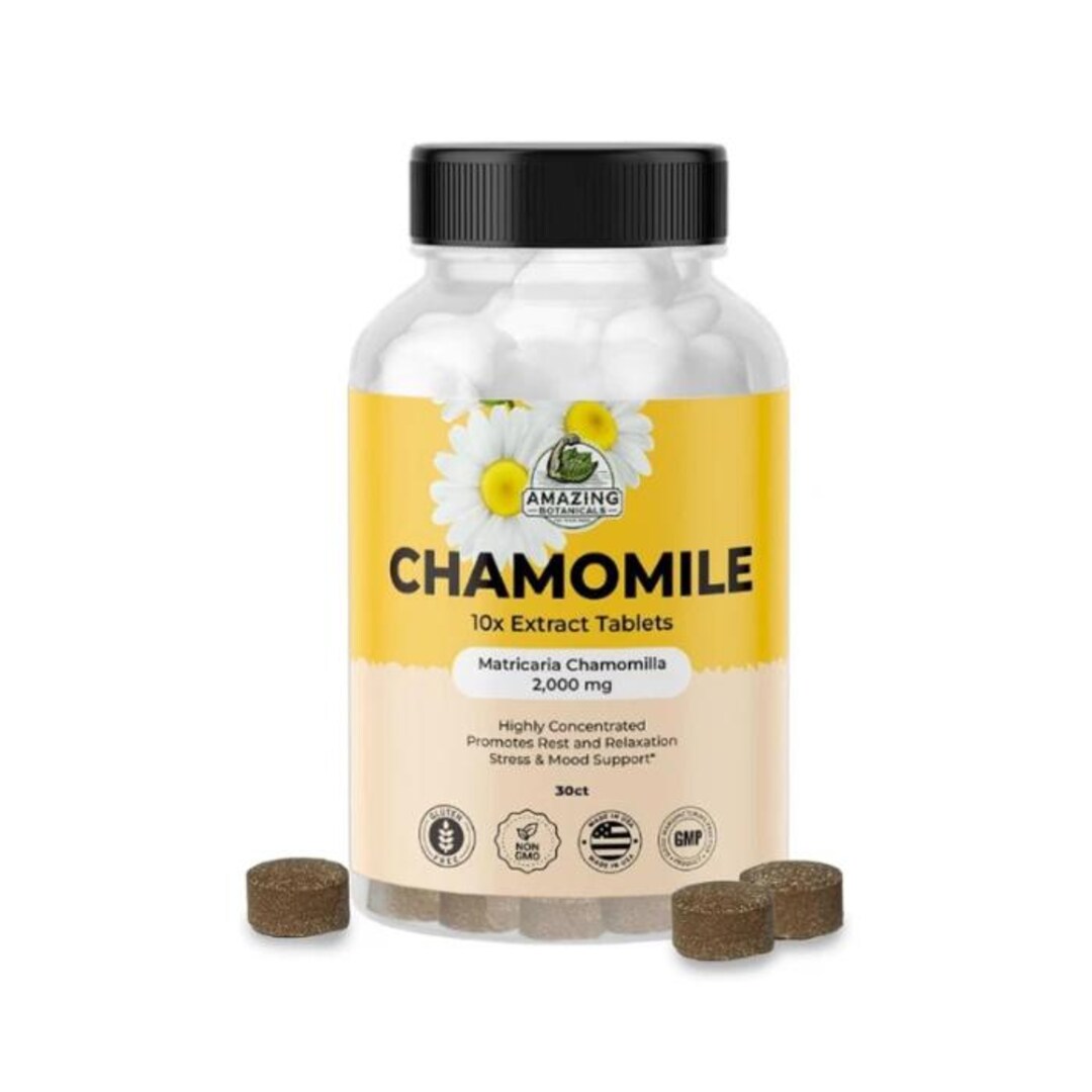 Chamomile Extract Tablets, 2000mg for Relaxation (30 Count) - Etsy