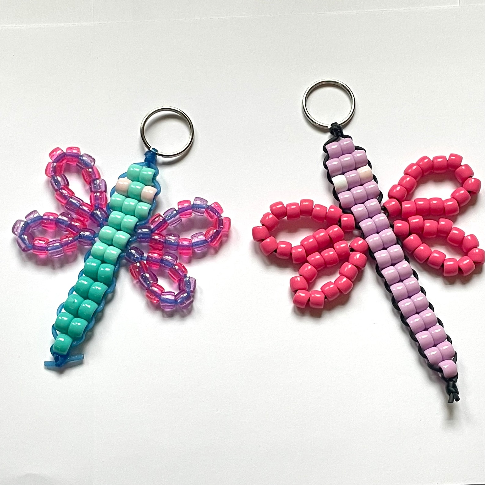 Beaded Dragonfly Keychain | Choose a Color - Etsy