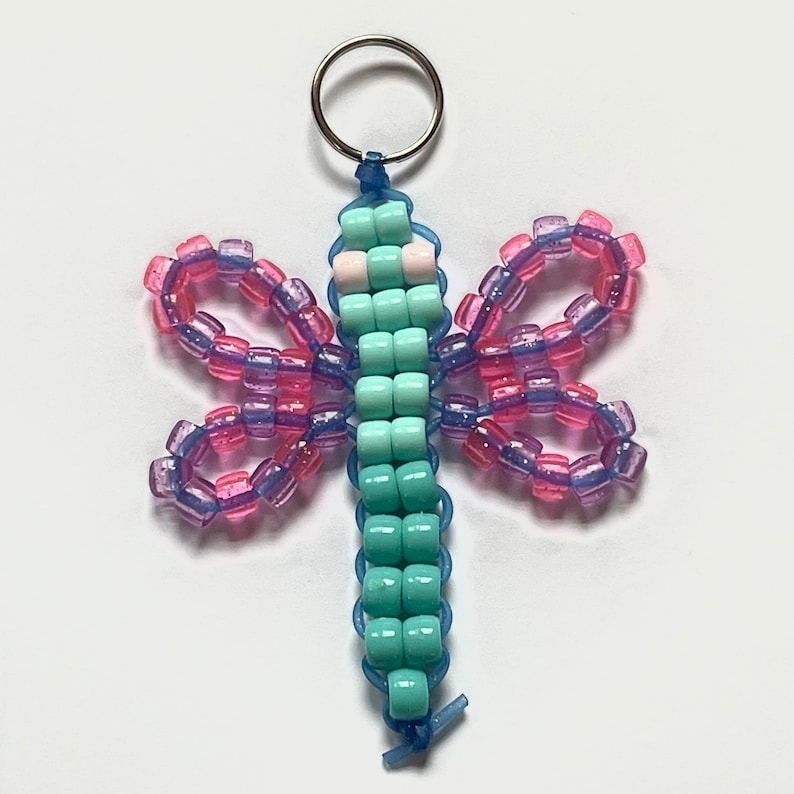 Beaded Dragonfly Keychain | Choose a Color - Etsy