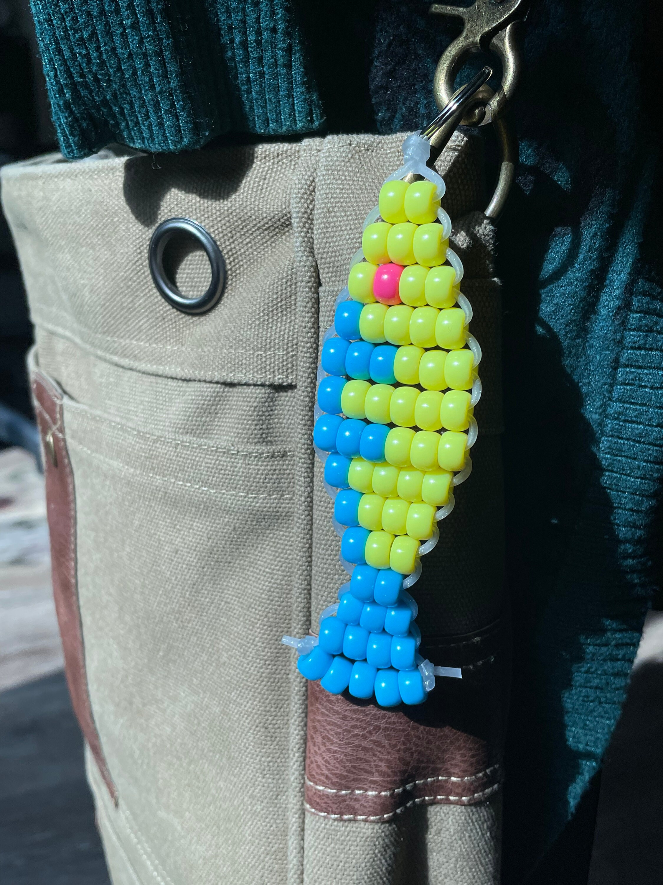 Custom Beaded Fish Keychain - Etsy