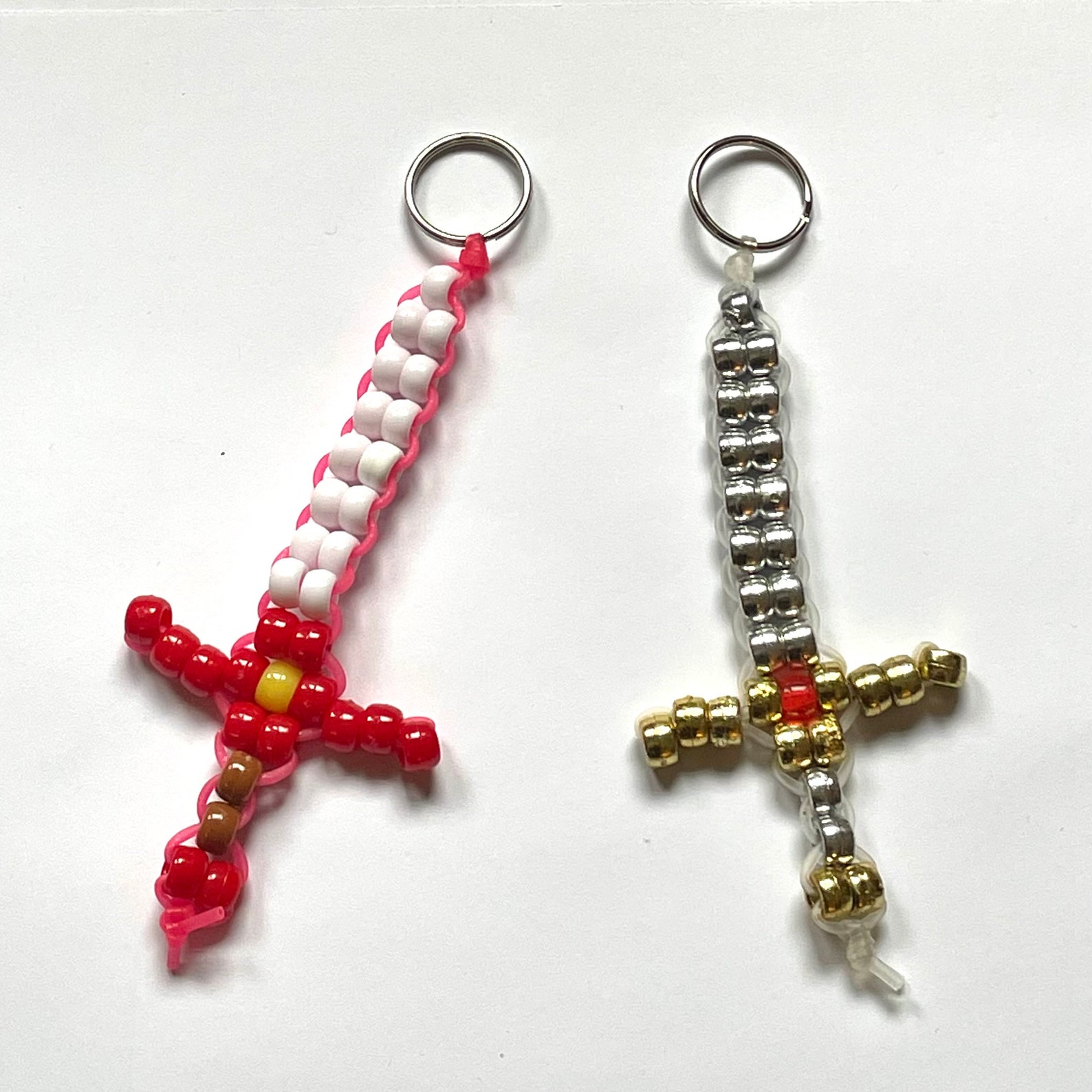 Custom Beaded Sword Keychain - Etsy