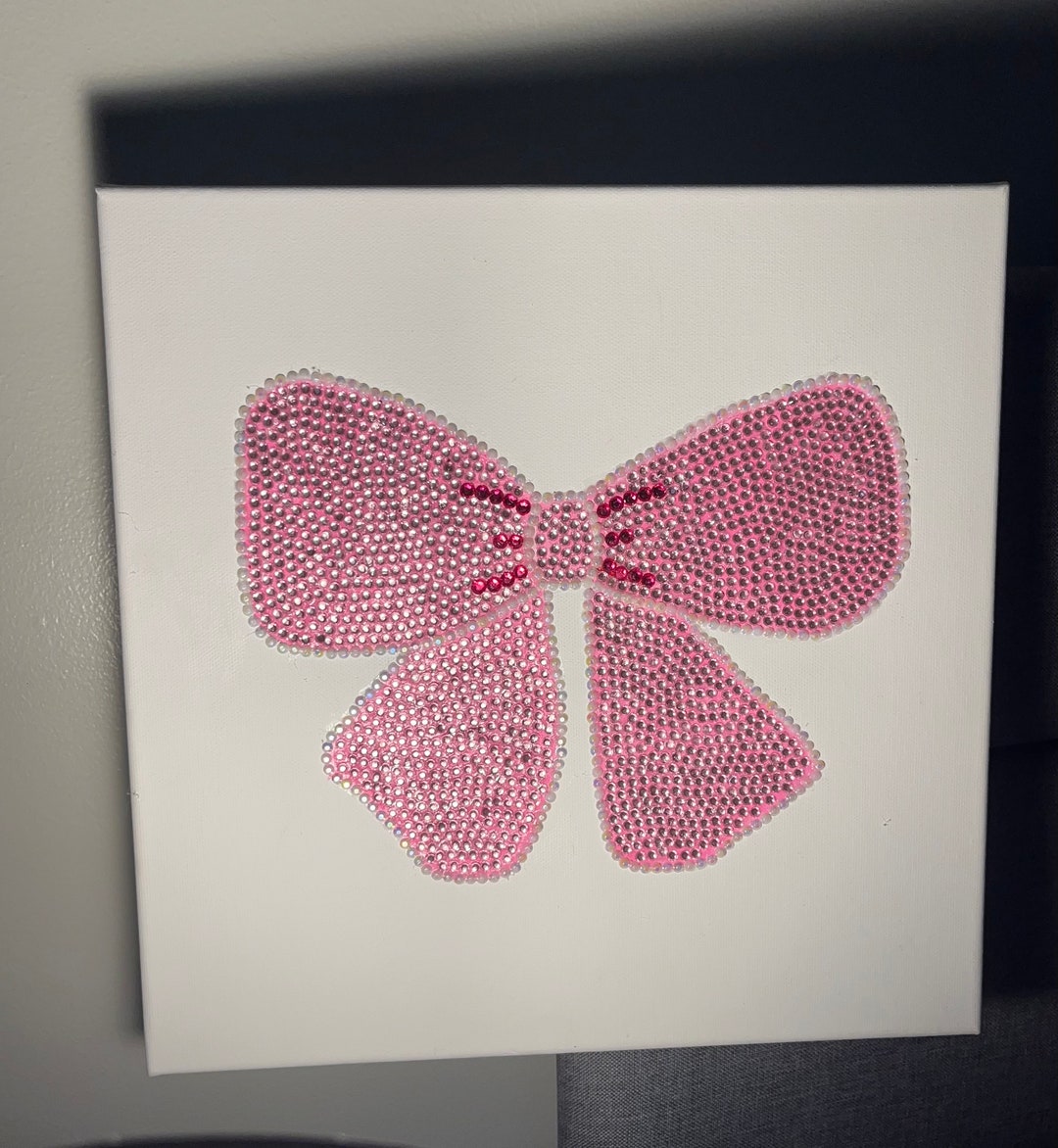Bedazzled Bow Art Wall Decor - Etsy