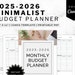2025-2026 Digital Printable Budget Financial Monthly Planner Tracker ...