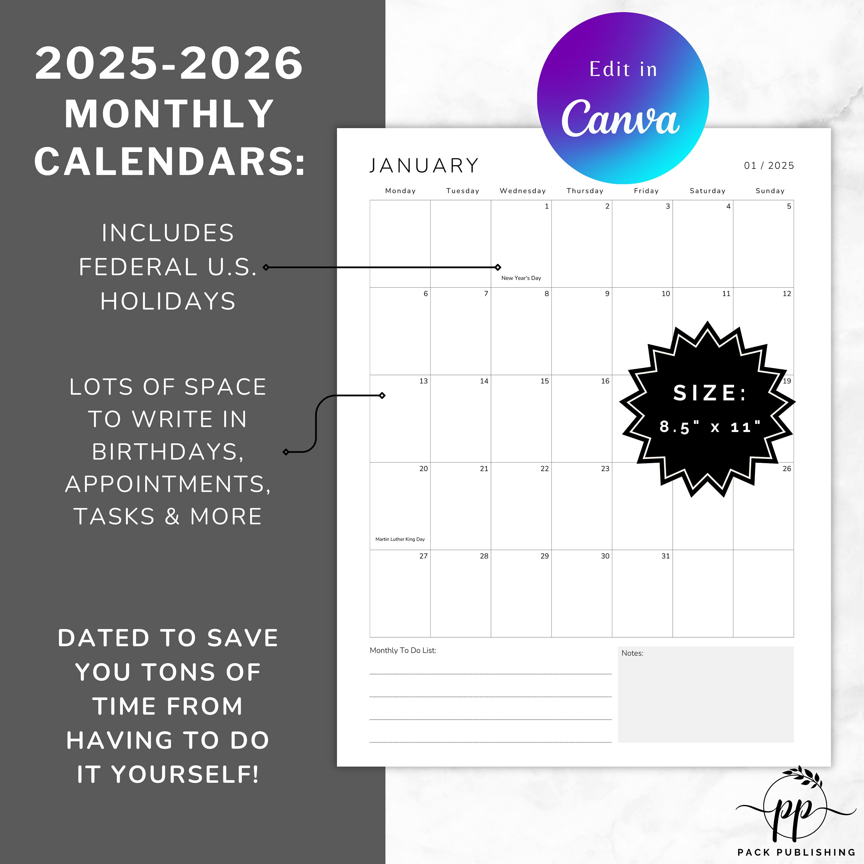 2025-2026 Digital Printable Budget Financial Monthly Planner Tracker ...