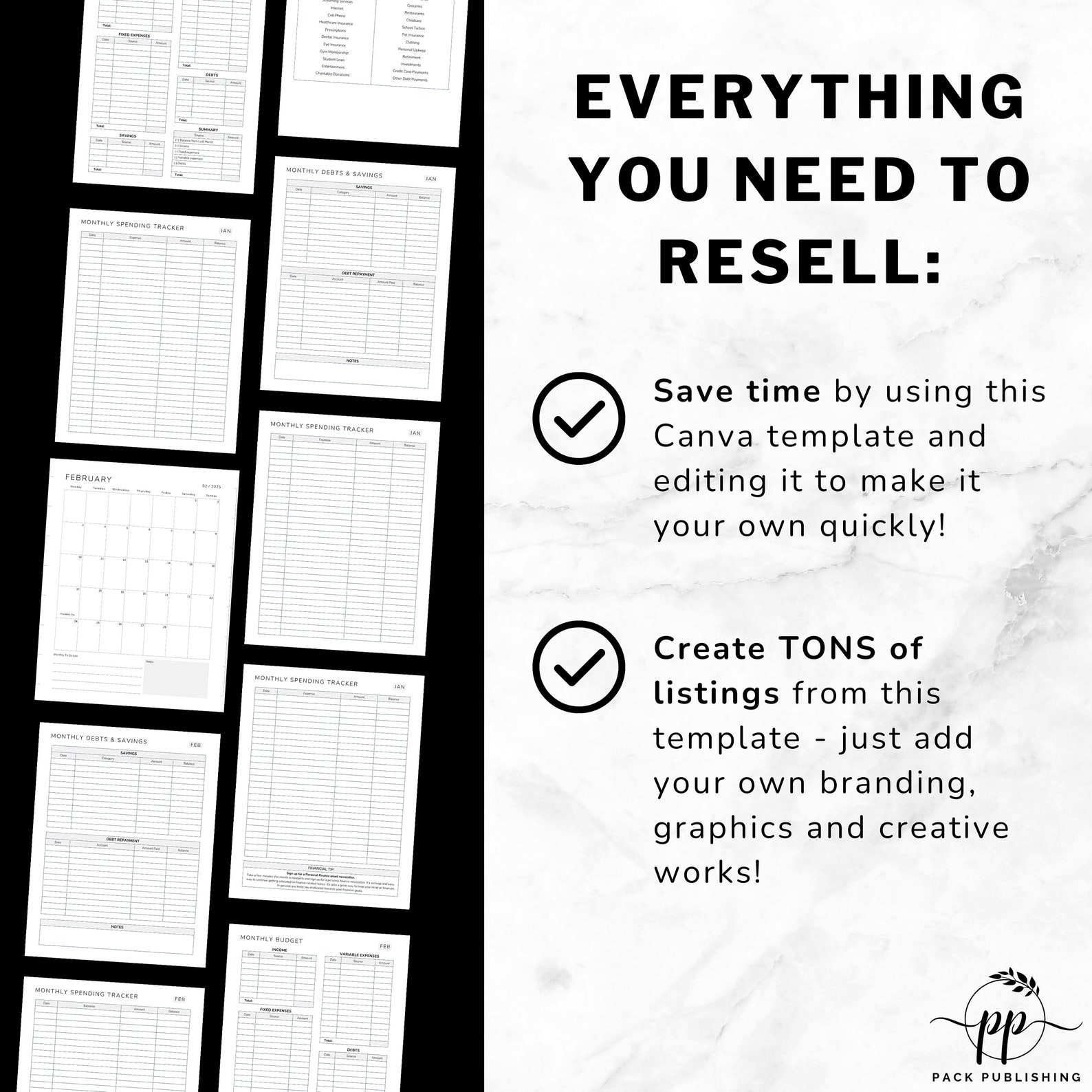 2025-2026 Digital Printable Budget Financial Monthly Planner Tracker ...