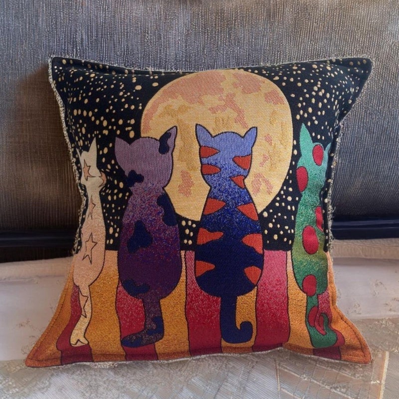 Cat Throw Pillow - Etsy