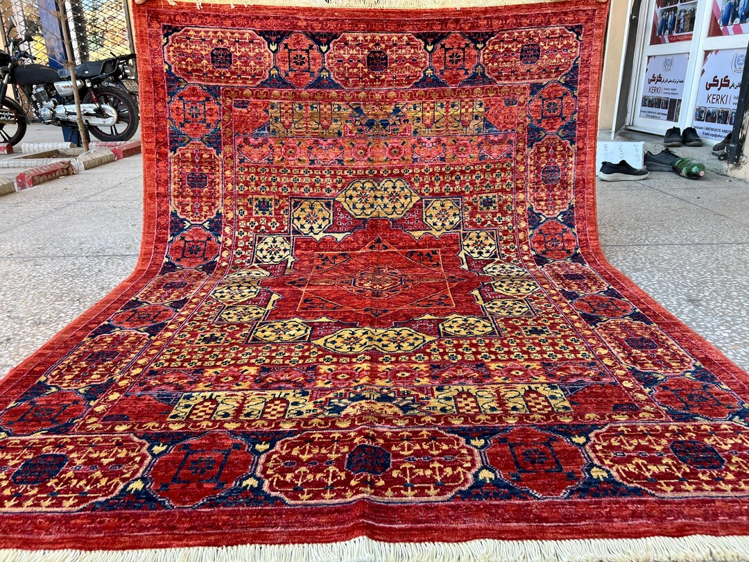 Handmade Persian-style Red Rug,unique Oriental Mamluk Rug,large ...
