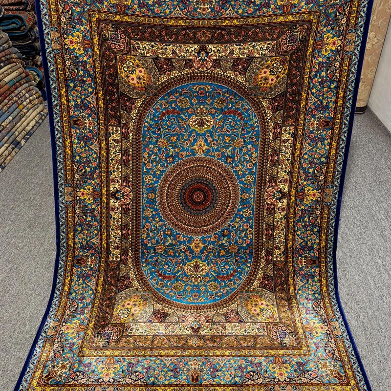 Blue Persian Rug - Etsy