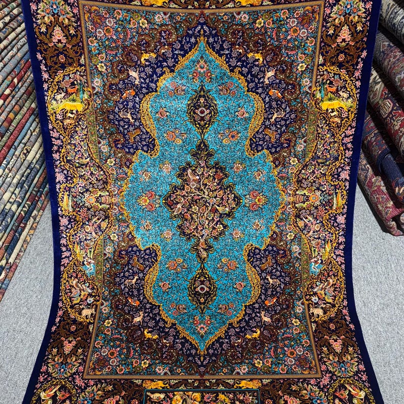 Persian Silk Small Rug - Etsy
