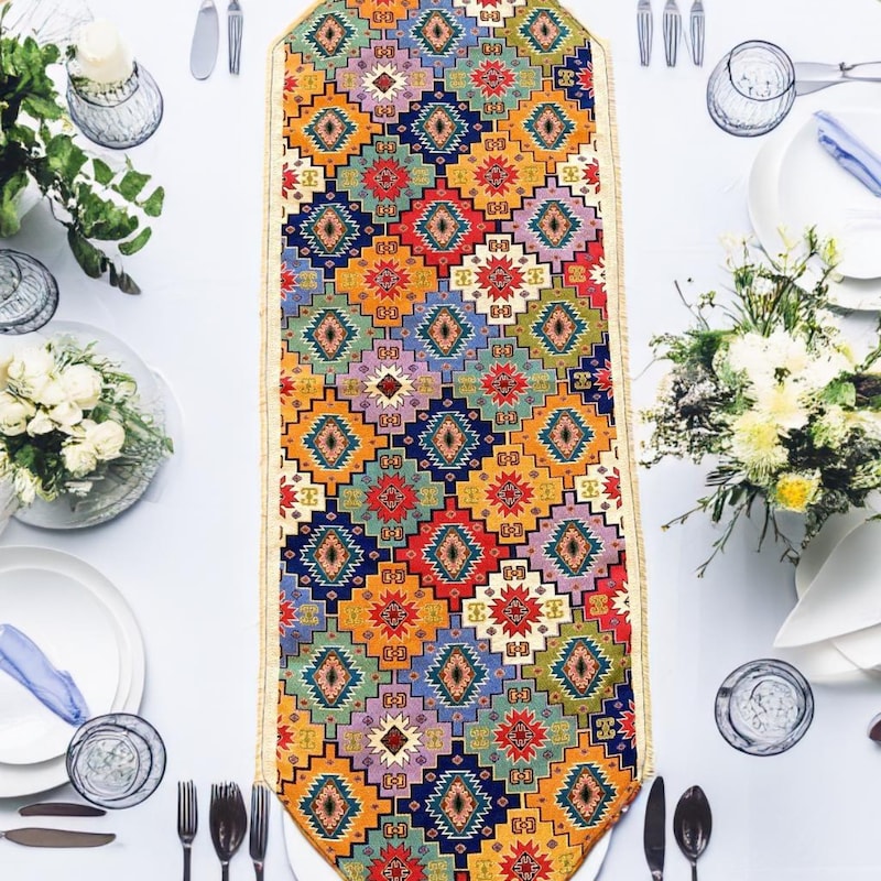 Boho Table Runner - Etsy