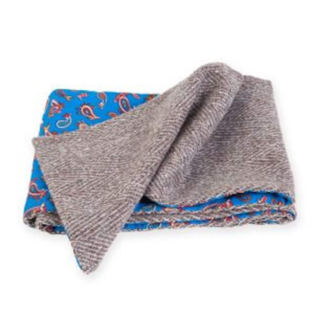 Scarf Harris Tweed Brown, Paisley Lining, Long Tweed Scarf, Long Harris ...