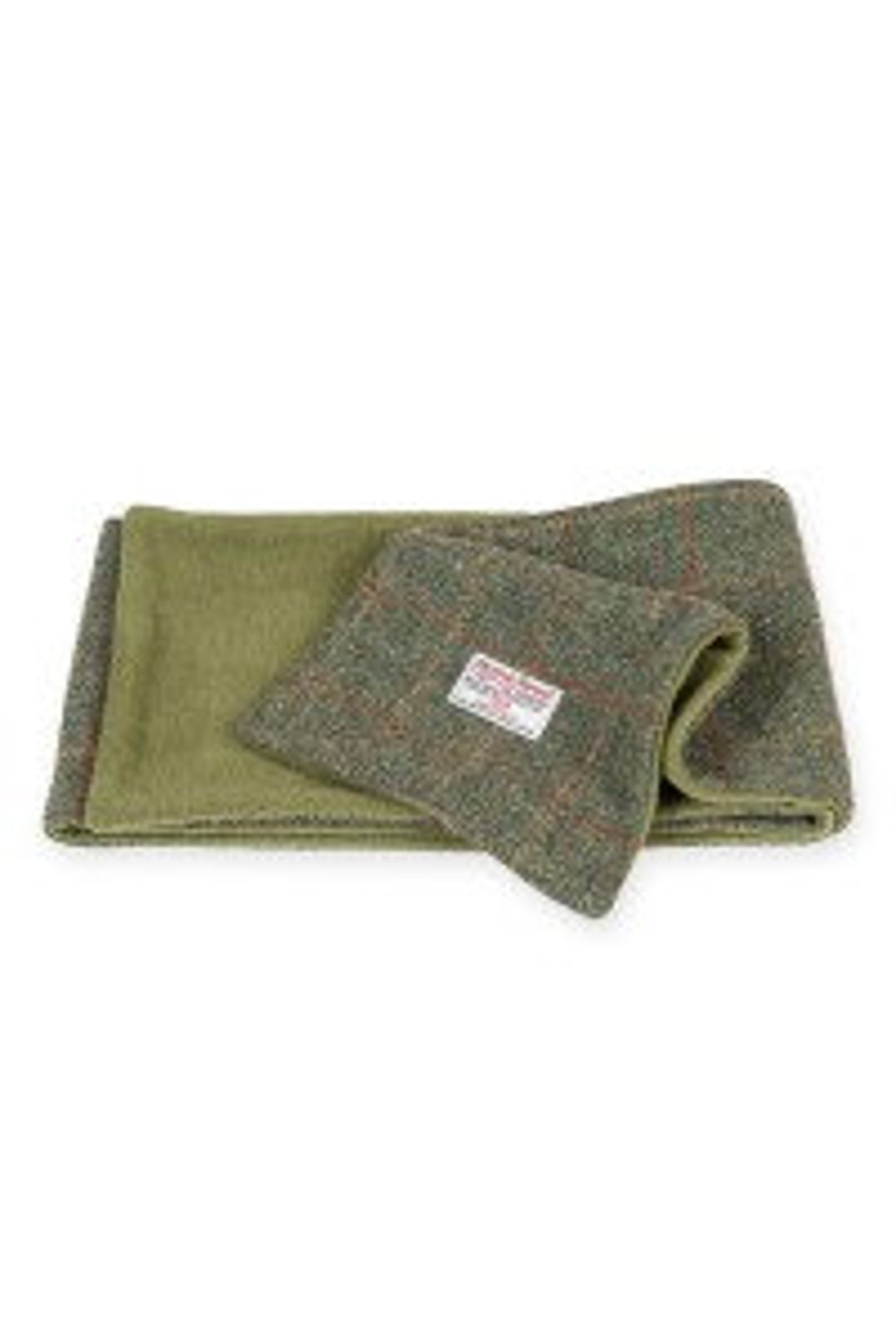 Scarf Harris Tweed Green Long, Made in Scotland, Green Tweed Scarf ...