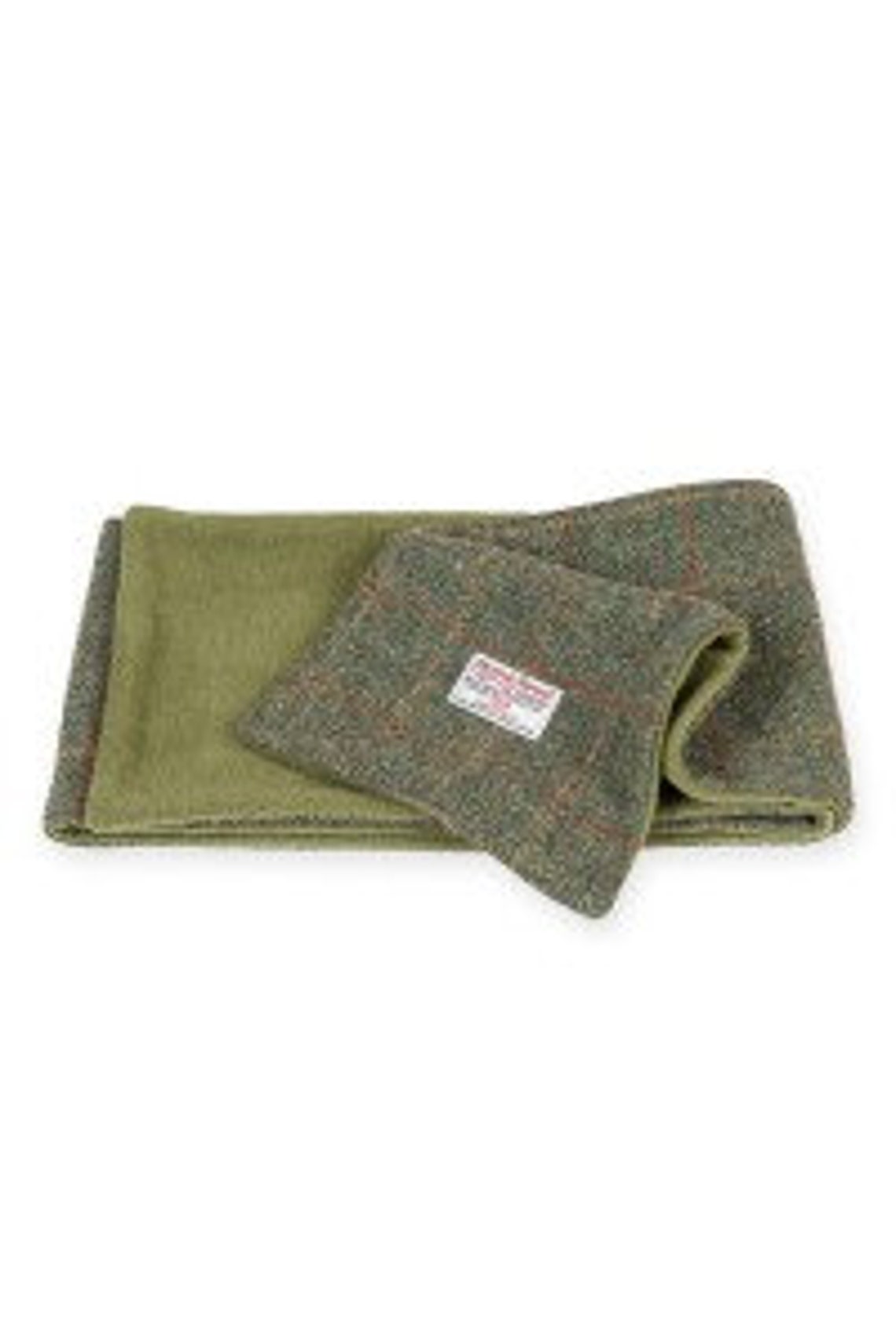 Scarf Harris Tweed Green Long, Made in Scotland, Green Tweed Scarf ...