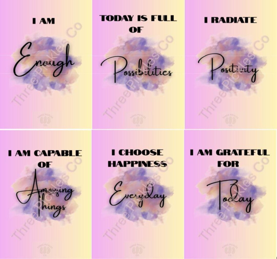 20 Digital Positive Affirmation Cards. - Etsy Australia