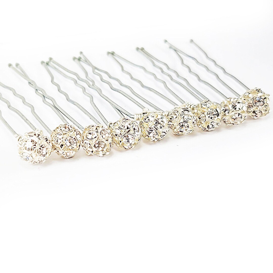 9 Rhinestone Bead Hair Pins | Updp Bridal Wedding Hair Accessories ...