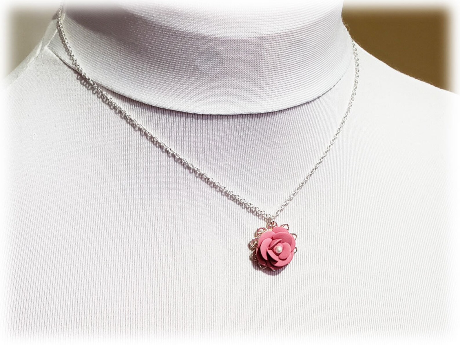 Camellia Charm Necklace Camellia Jewelry Camellia Pendant | Etsy