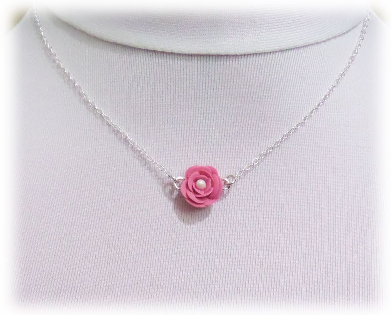 Tiny Camellia Necklace Camellia Jewelry Tiny Camellia | Etsy