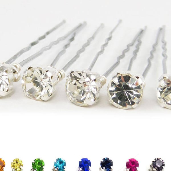 Rhinestone Hair Pins - Etsy