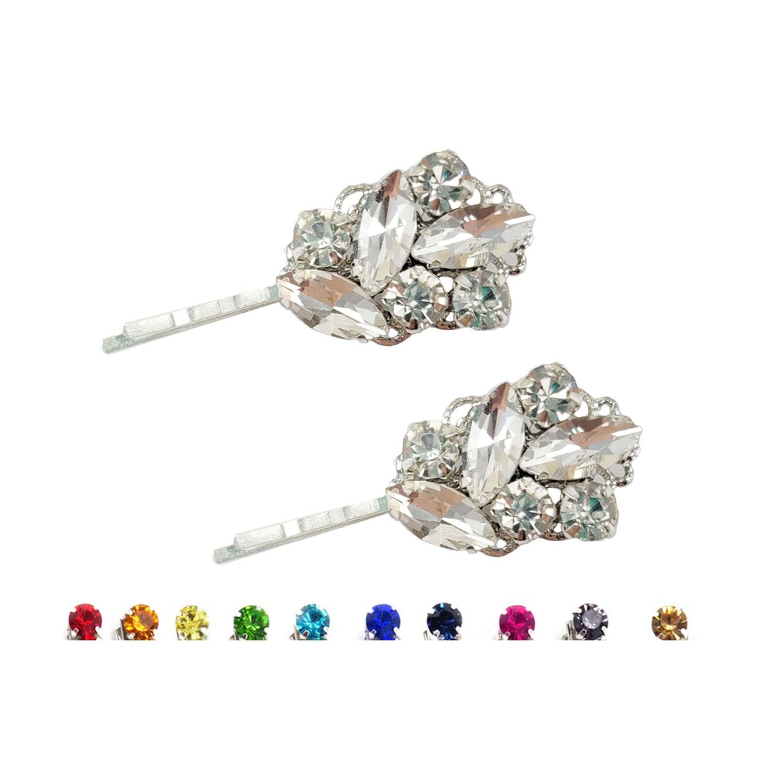 Rhinestone Wedding Hair Pins: Vintage Style Crystal Bobby Pins - Etsy