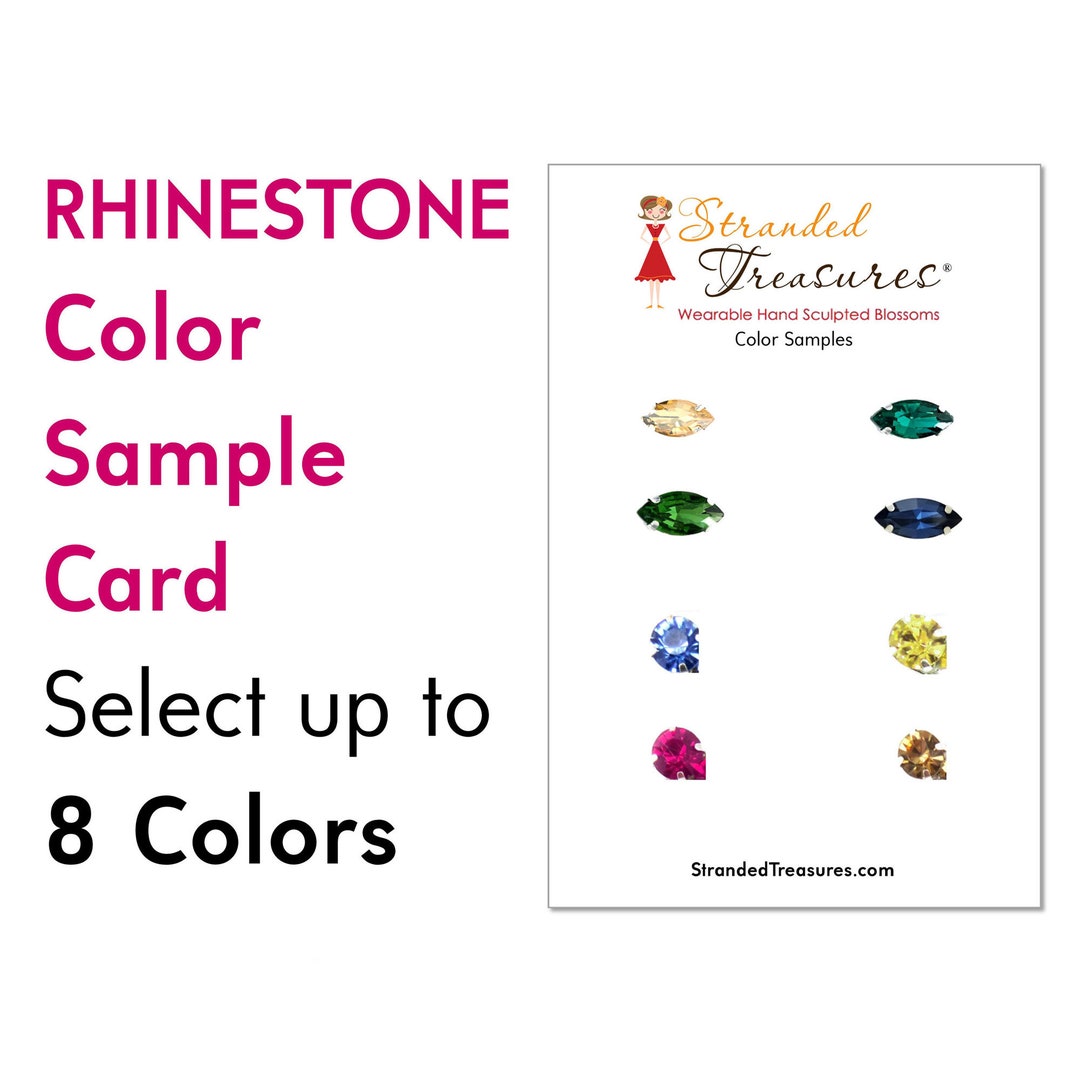 Rhinestone Color Sample Card Select 8 Colors - Etsy