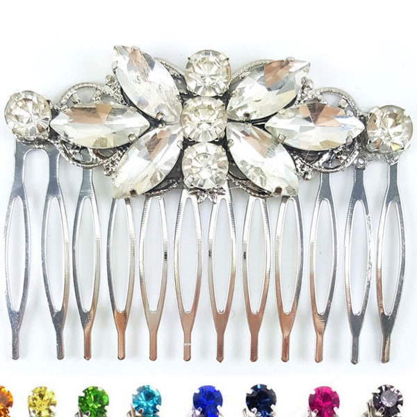 Rhinestone Hair Comb - Etsy