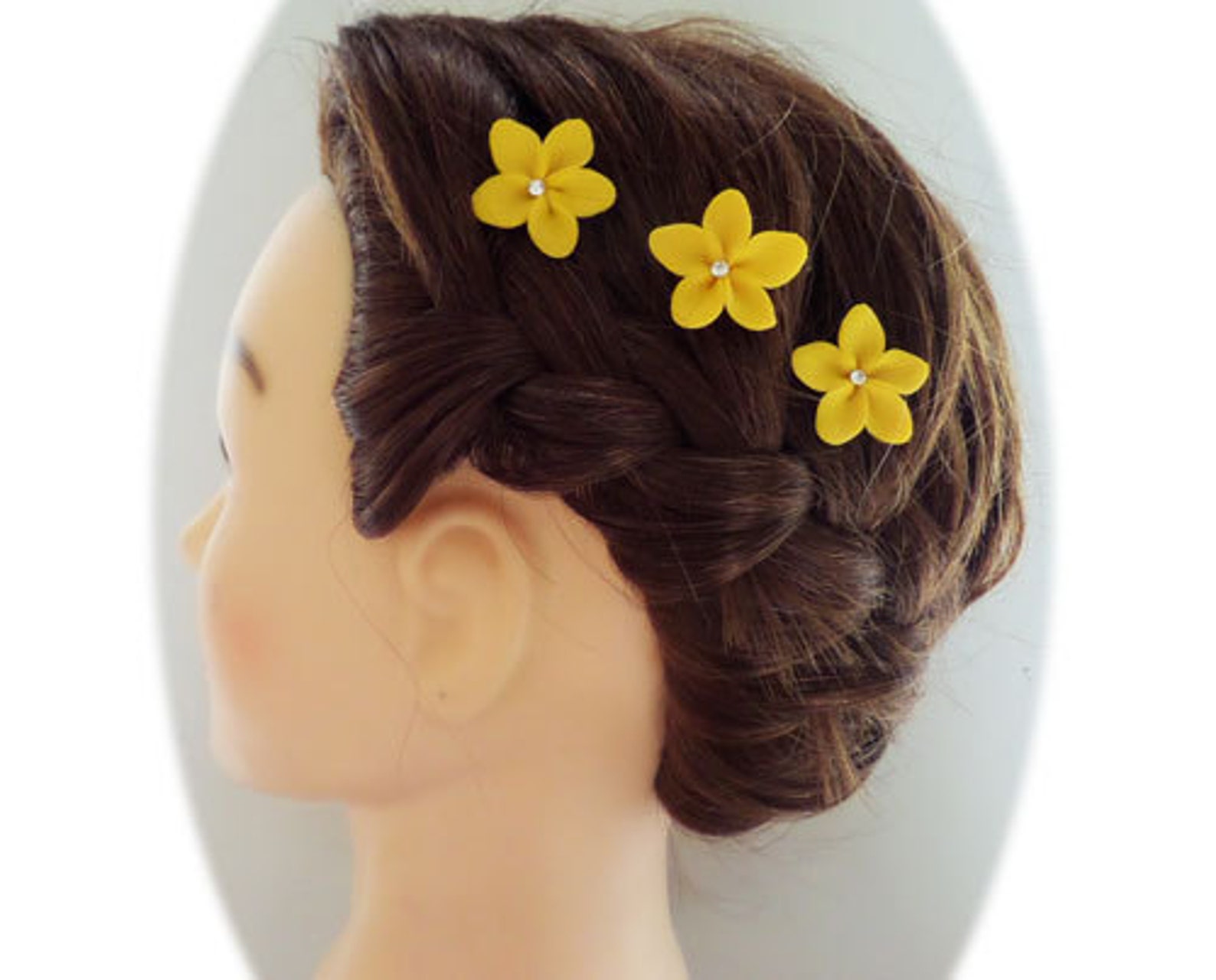 Yellow Hair Flowers Yellow Flower Hair Pins Yellow Wedding - Etsy