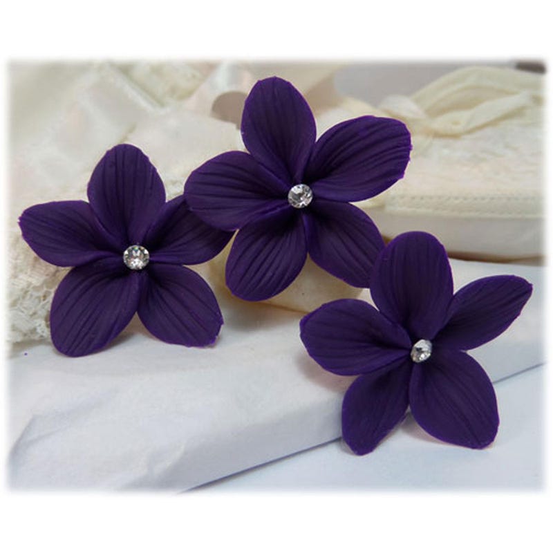 Purple Hair Flower - Etsy